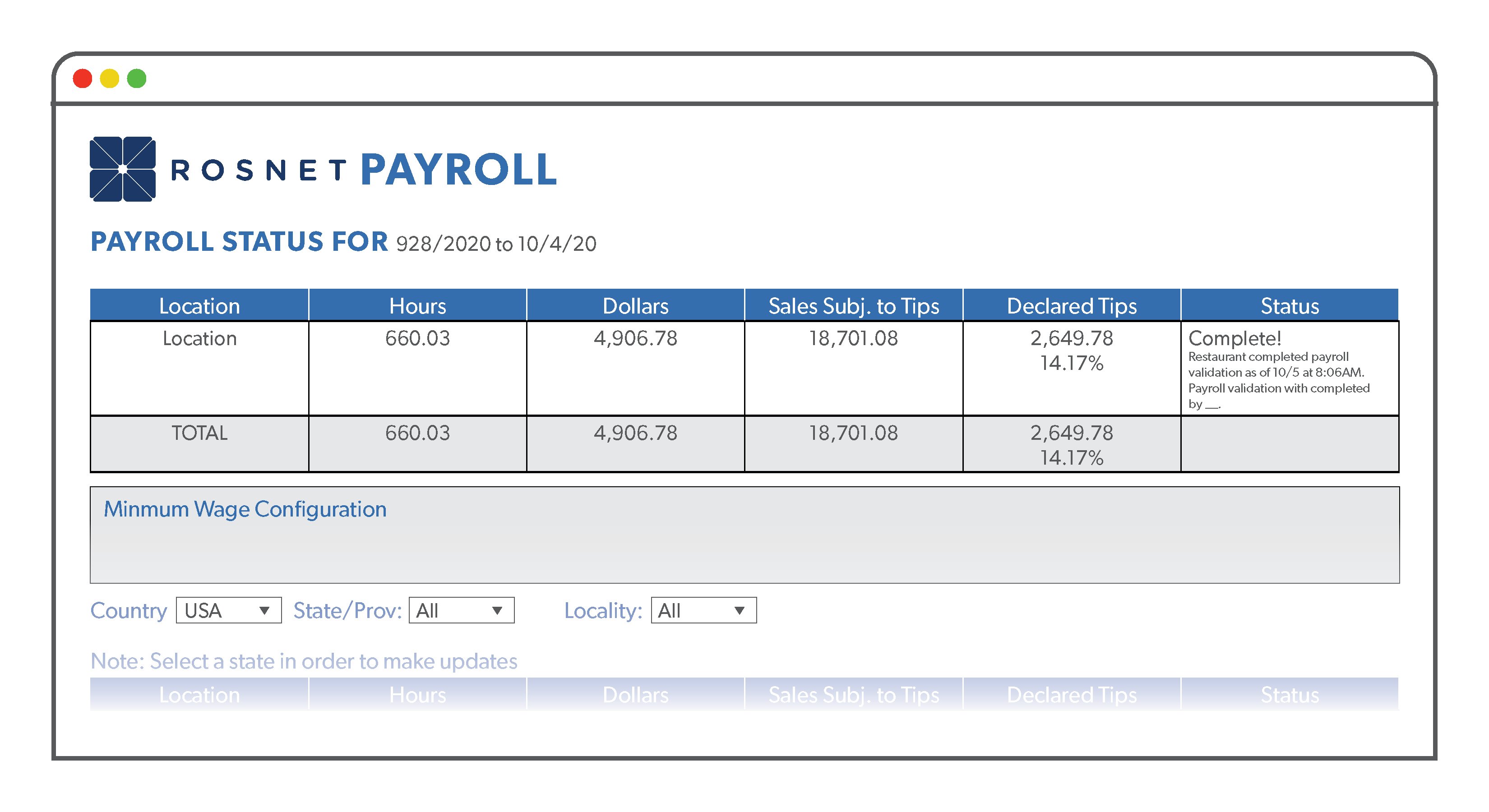 Rosnet Payroll Integration